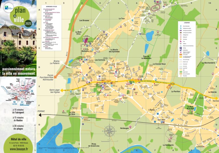 Plan de Ville de Bouaye (actualisé en juillet 2025) - Mairie de Bouaye (44)